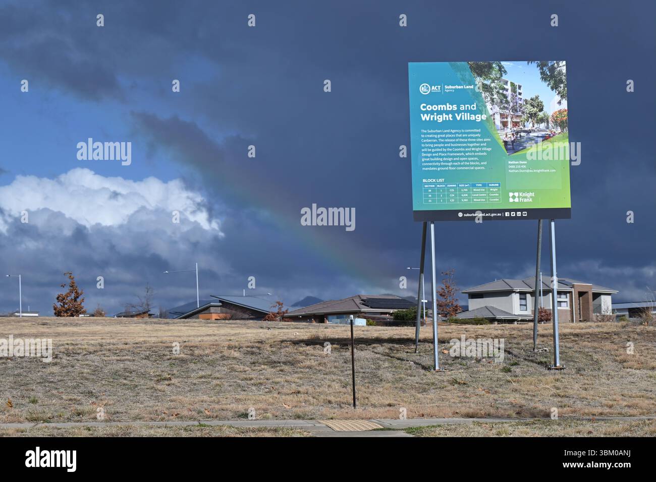 Canberra, Australia. 24th June, 2025. A sign for newly released land is ...