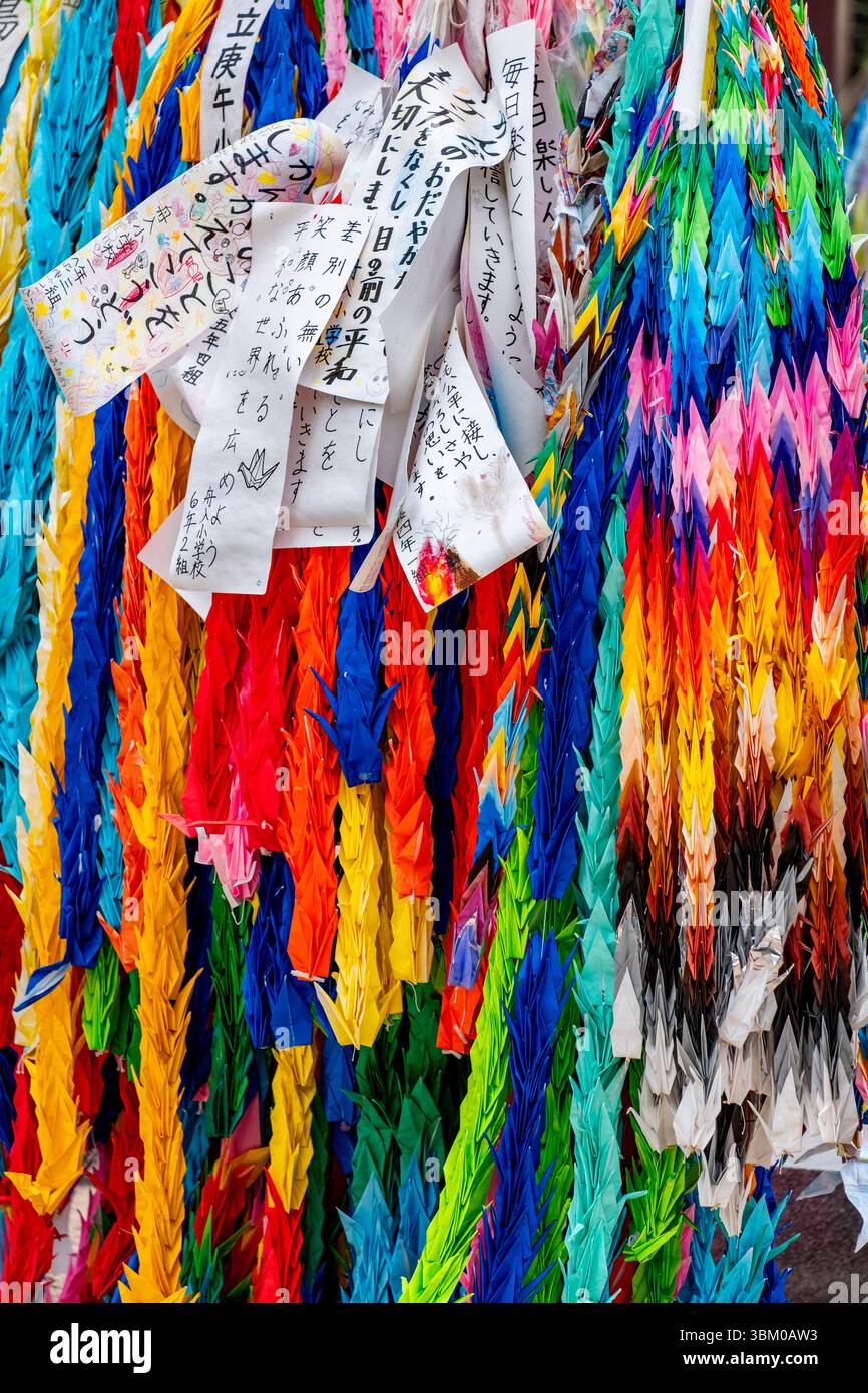 1000 cranes origami created as a prayer for peace on display in Peace ...