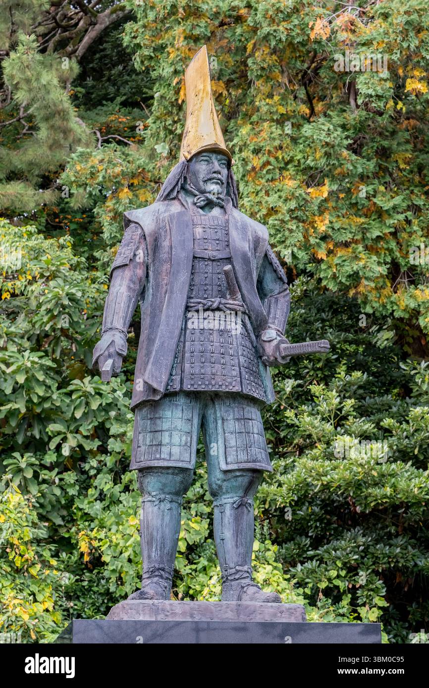 Statue of Maeda Toshiie, Kanazawa, Japan Stock Photo - Alamy