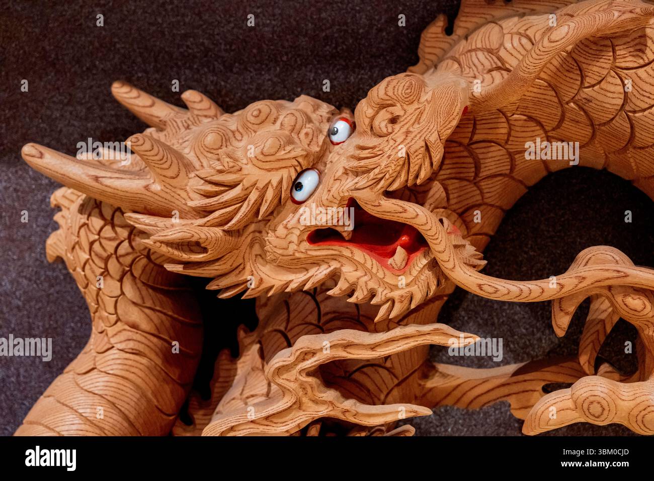 Wood carving of dragon on a festival float, Takayama, Japan Stock Photo ...