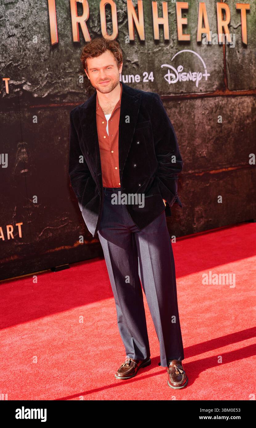 Alden Ehrenreich, a cast member in "Ironheart," poses at the premiere ...