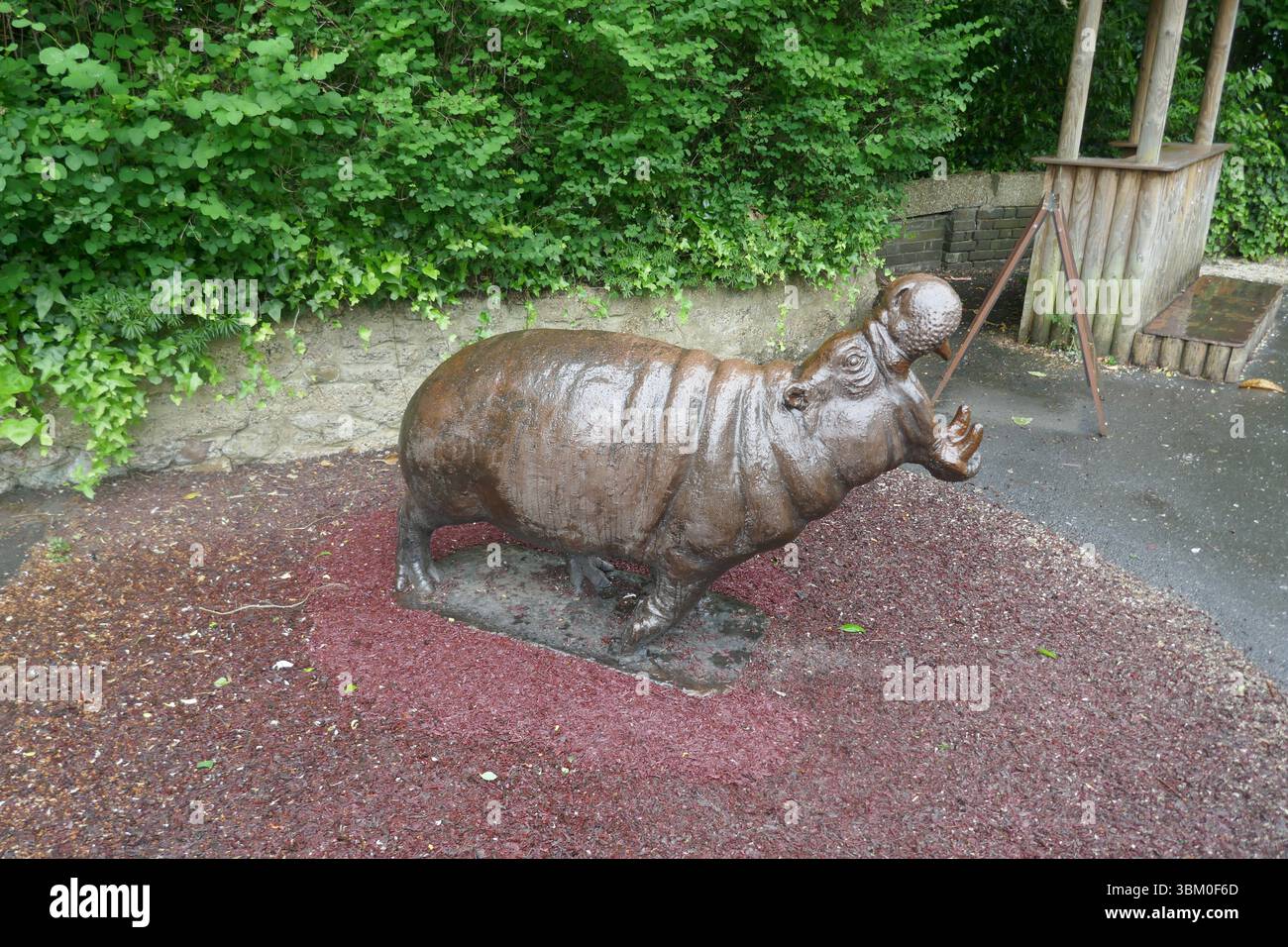 London, England 27th May 2025 Hippo Statue at ZSL London Zoo in ...