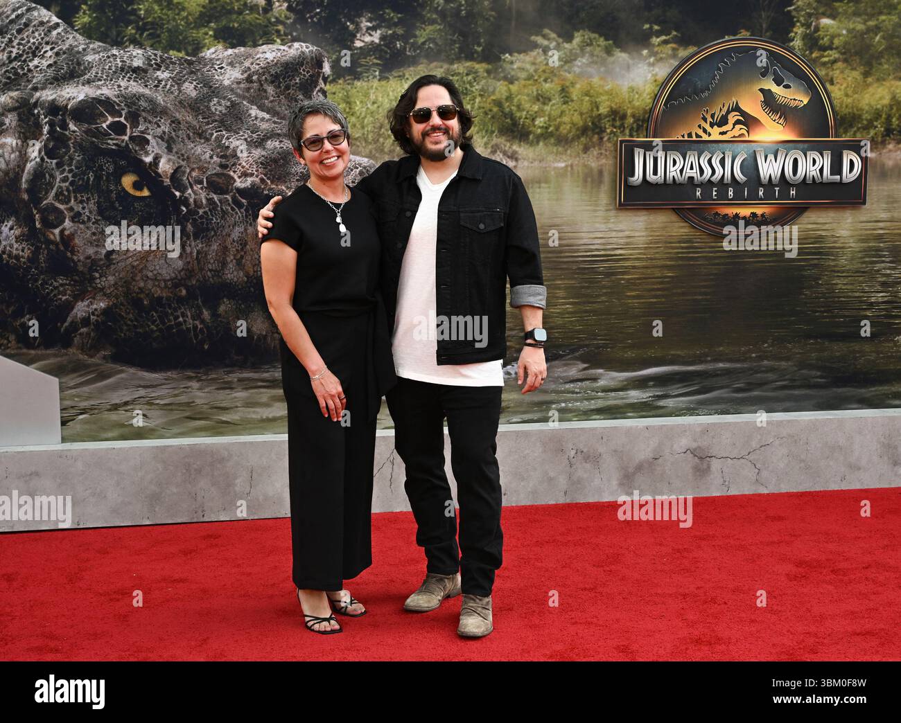 Beth Shapiro, left, and Ben Lamm attend the "Jurassic World Rebirth ...