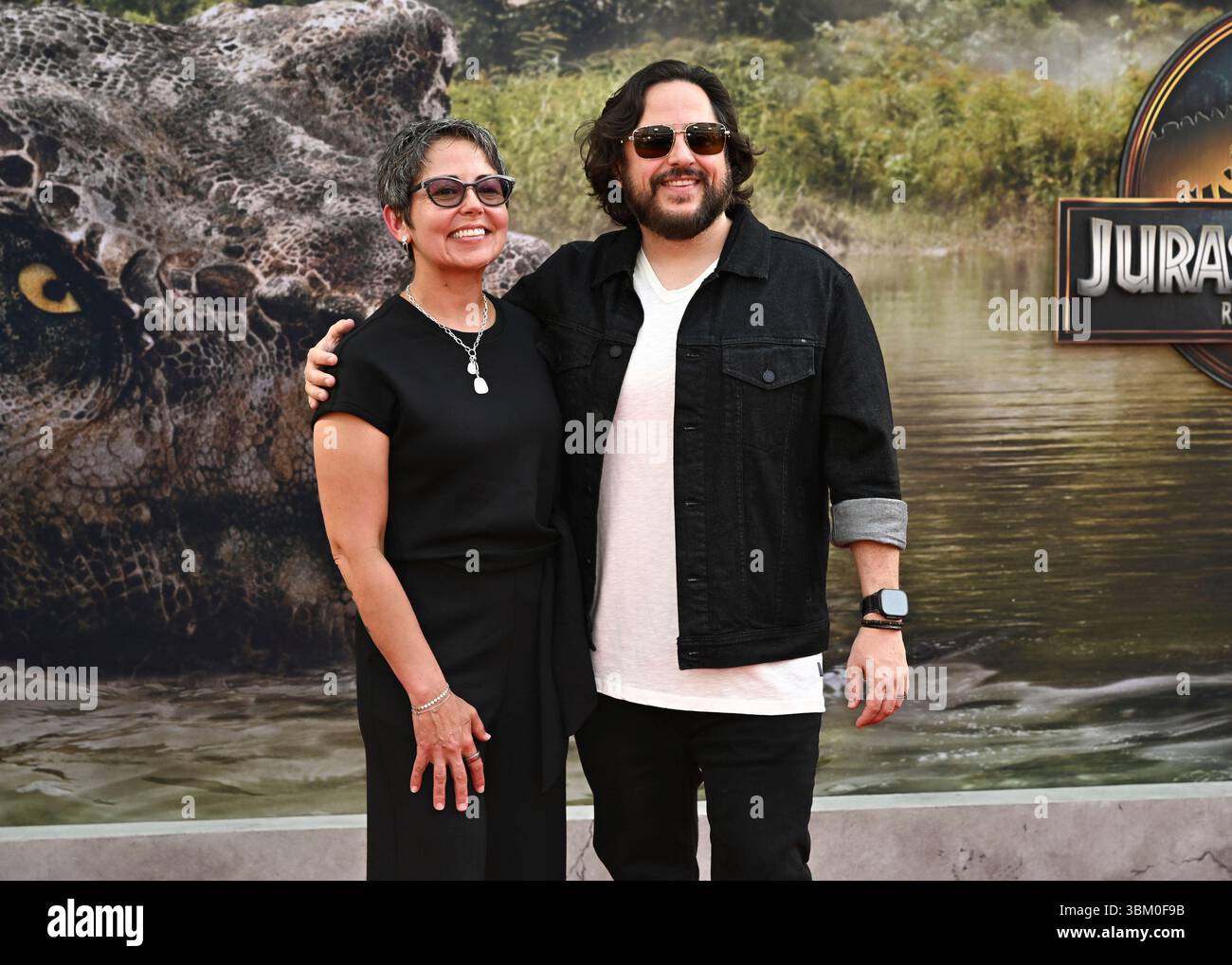 Beth Shapiro, left, and Ben Lamm attend the "Jurassic World Rebirth ...