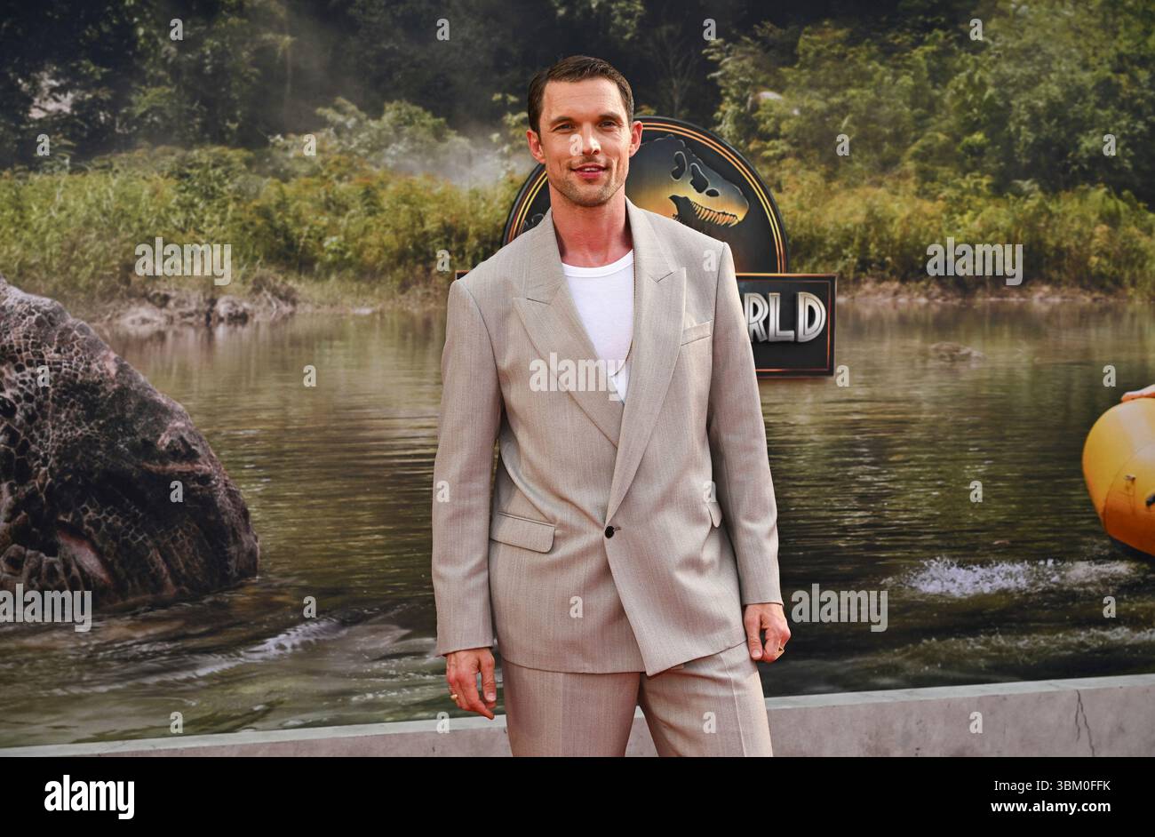 Ed Skrein attends the "Jurassic World Rebirth" premiere at Lincoln ...