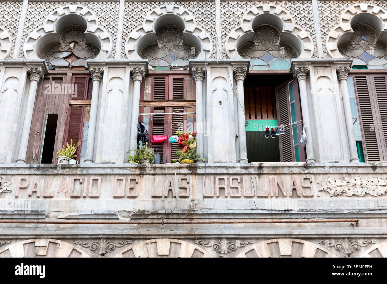 Cuba, Havana. Palacio de las Ursulinas. Moorish, north African style ...