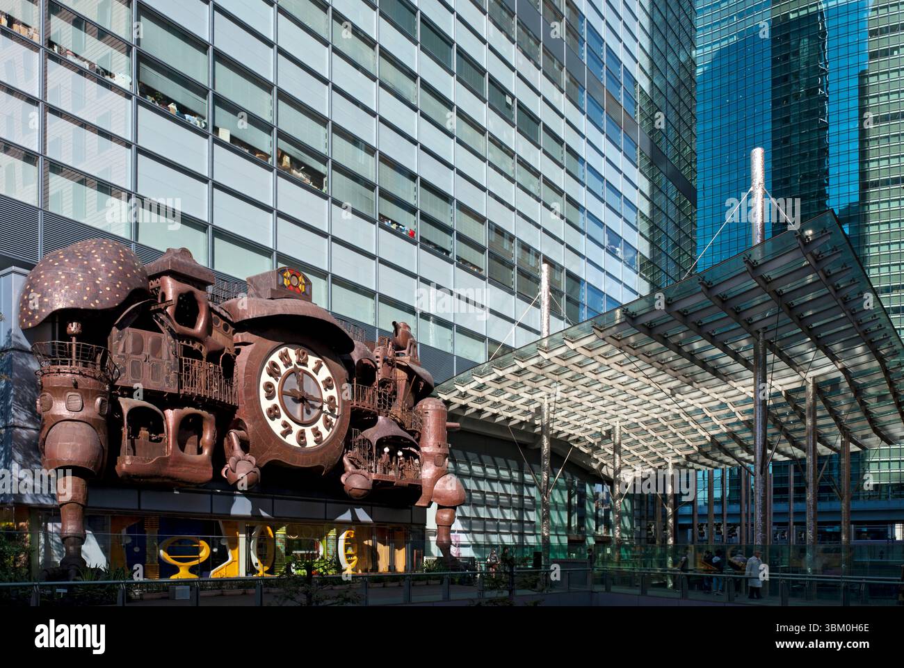 The Giant Ghibli Clock designed by Miyazaki Hayao sits in front of NTV ...