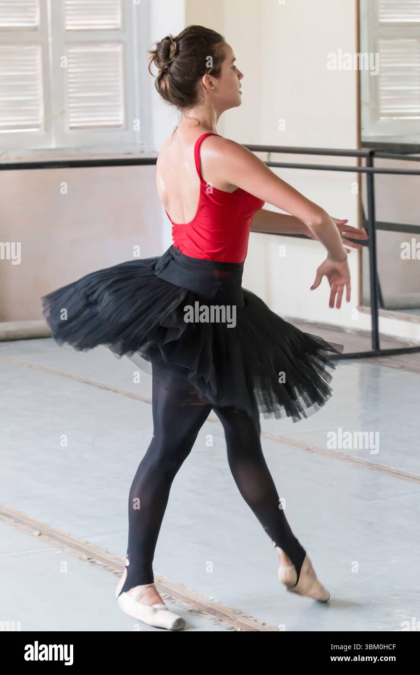 Cuba, Havana. Dancers at Laura Alonso's Pro Danza Ballet School. (Editorial Use Only Stock Photo ...