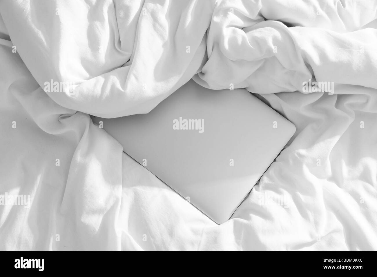 Social media concept laptop Black and White Stock Photos & Images - Alamy