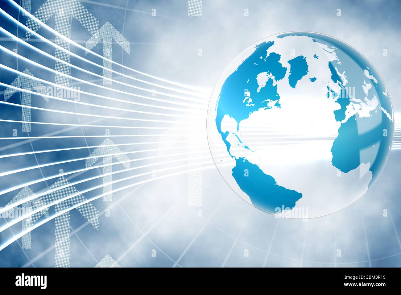 Global business graphic in blue Stock Photo - Alamy