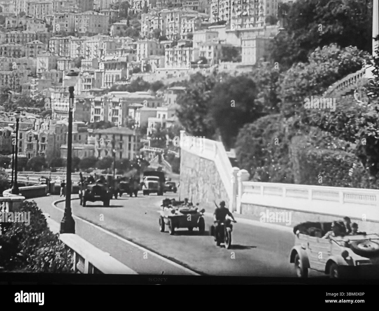 WW2 Screen B&W Still German Troops begin to arrive in Italy 1943 Stock ...