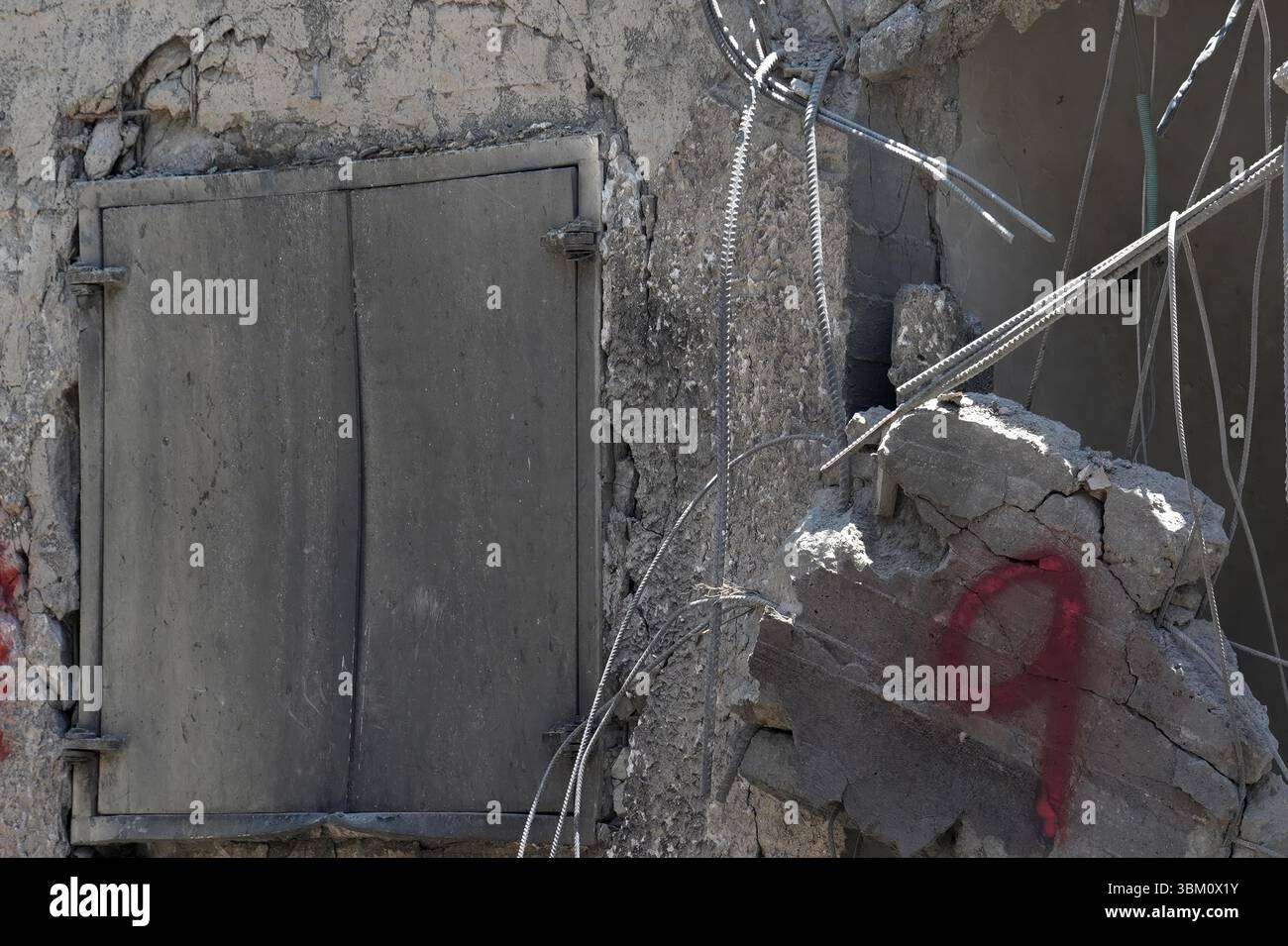 TEL AVIV, ISRAEL - JUNE 22: A house with a safe room called in Hebrew ...