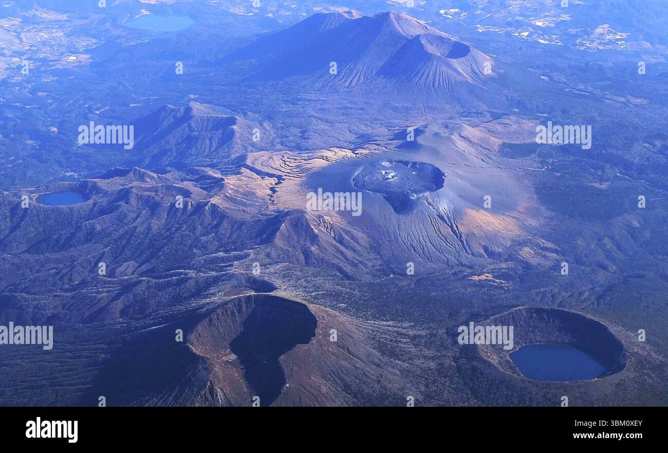 FILE: An aerial photo shows Shinmoedake (C) in Kagoshima Prefecture ...