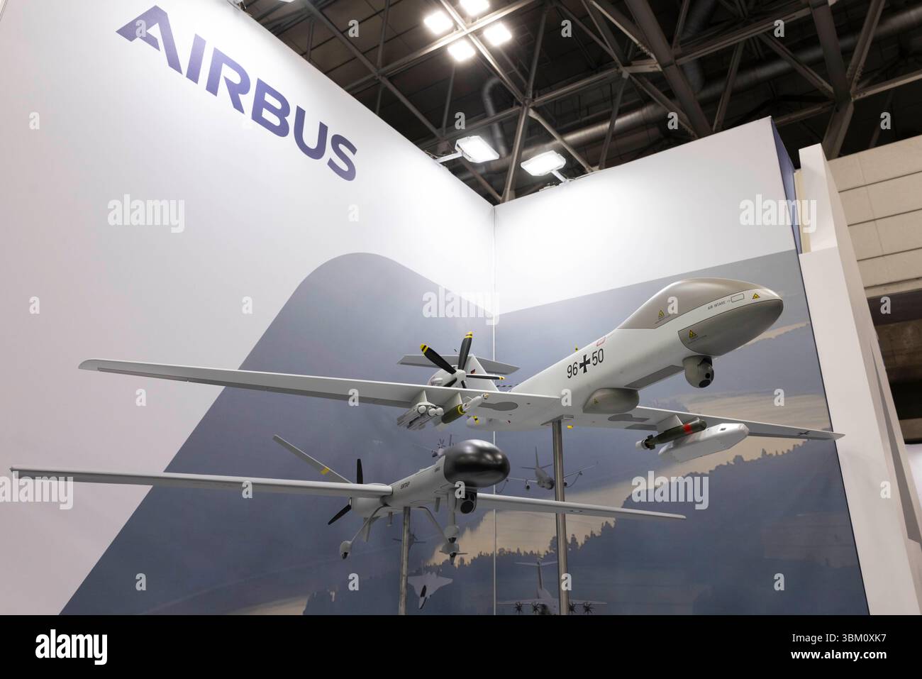Airbus booth seen at DSEI Japan 2025. DSEI Japan is a biennial, large ...