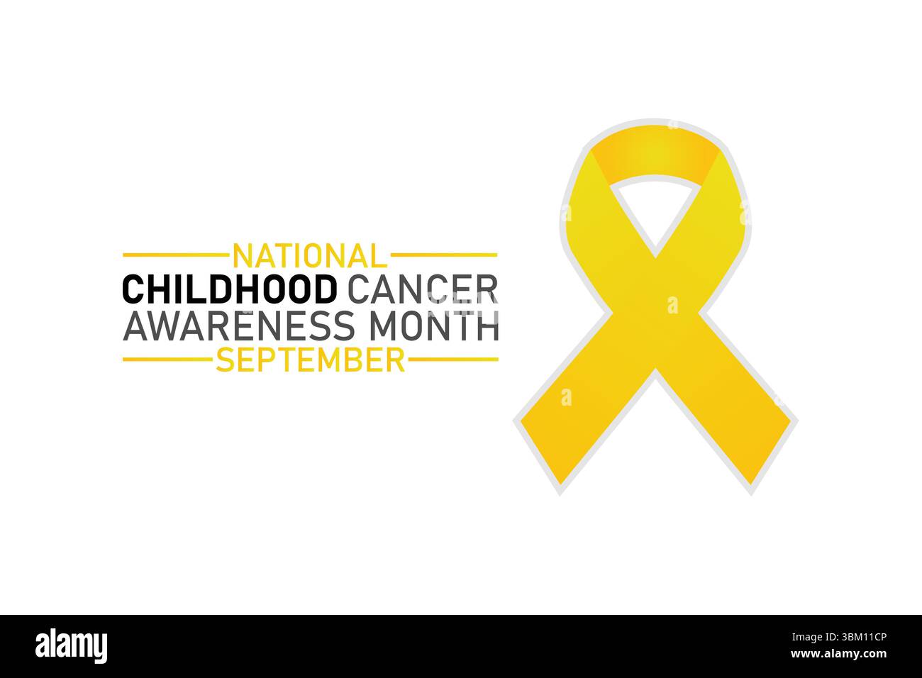 National Childhood Cancer Awareness Month. September. Vector ...