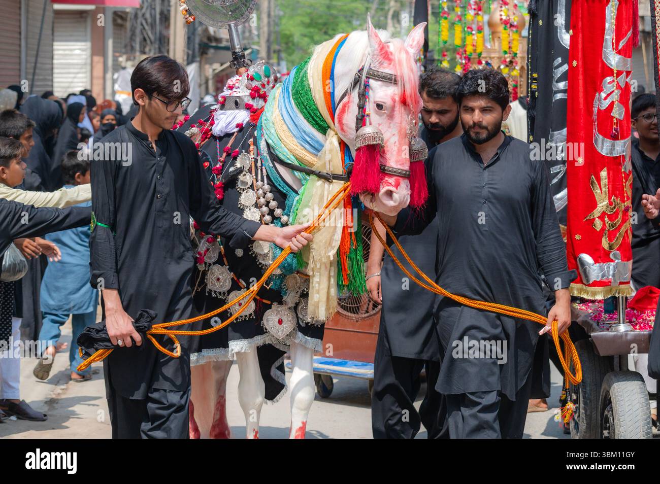 Pakistan , Punjab - July 29, 2023: Ashura Islamic holy day for Shia ...