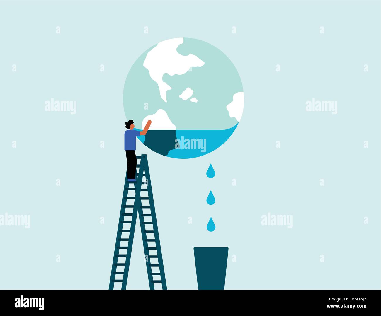 World water crisis of earth global illustration Stock Vector Image ...