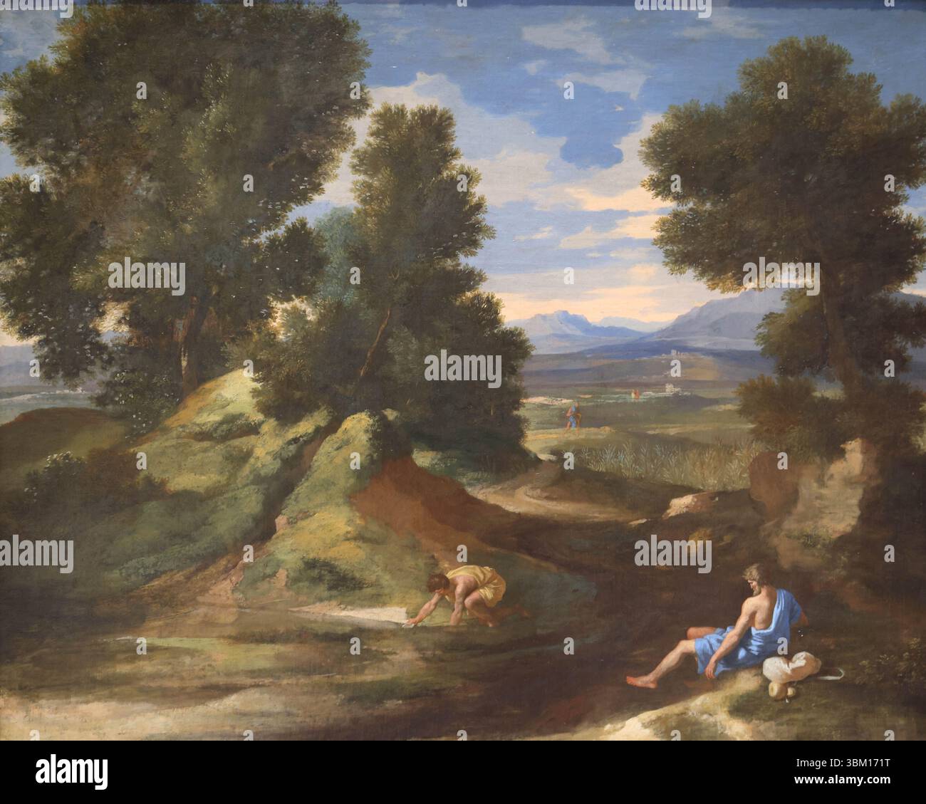 Landscape with a Man scooping Water from a Stream by French Baroque ...
