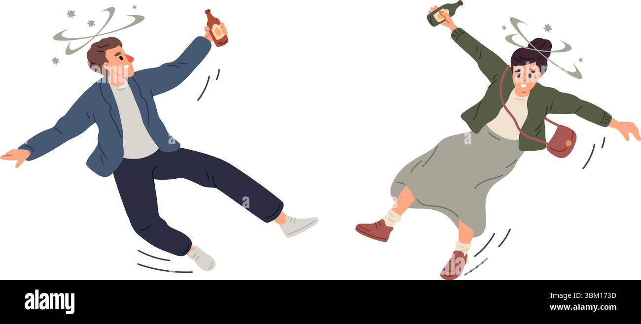 Stumble drunk Stock Vector Images - Alamy