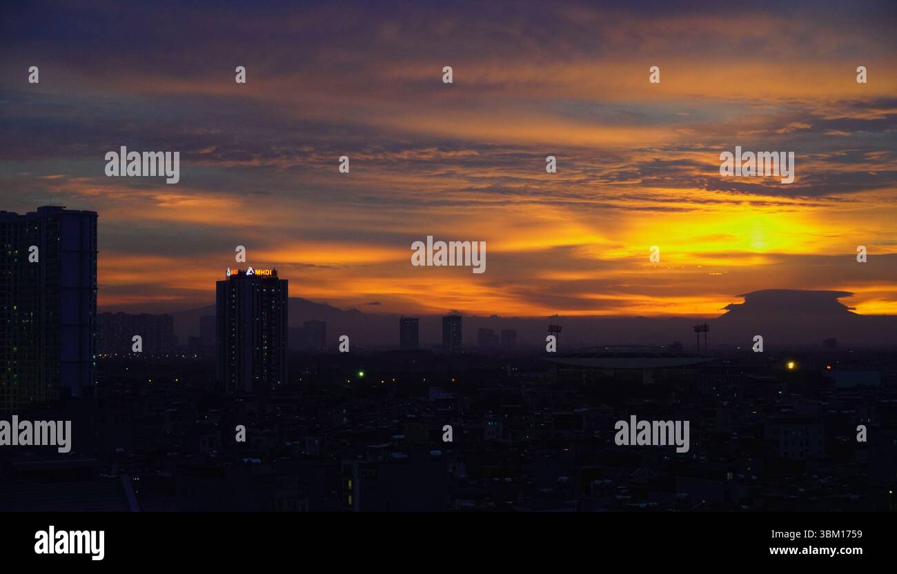 The colors of the clouds in the west of Hanoi at sunset Stock Photo - Alamy