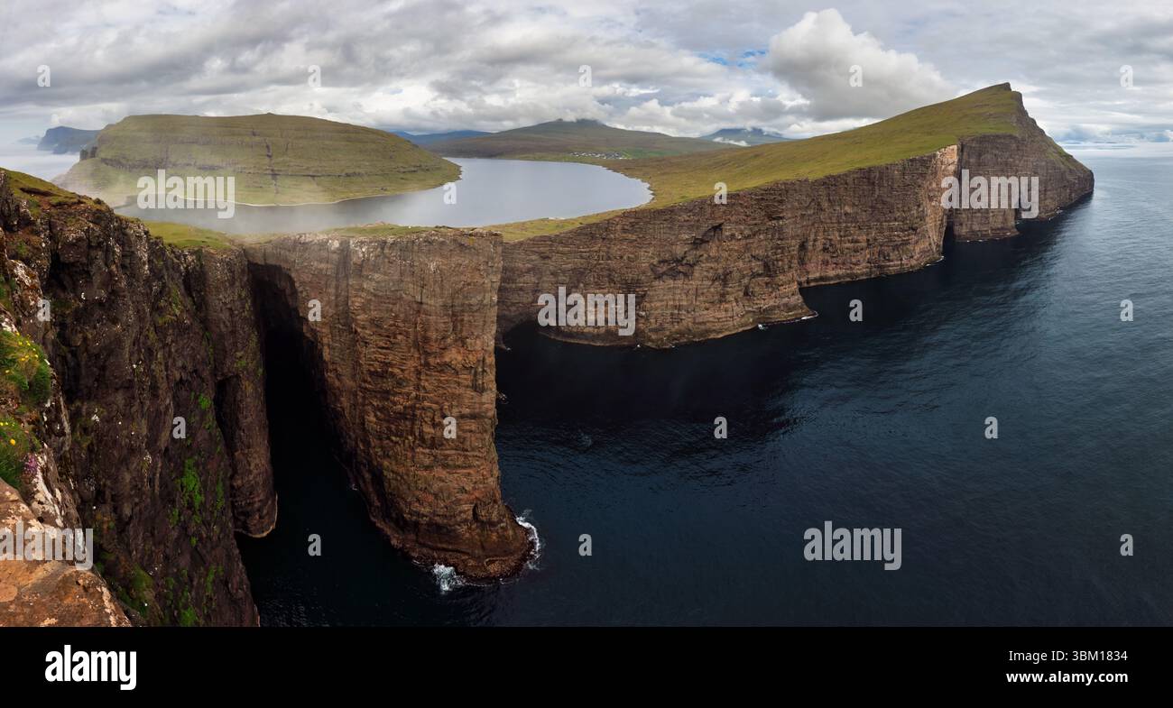 Faroe Islands landscape- Hike to the Traelanipa Slave Cliff near ...