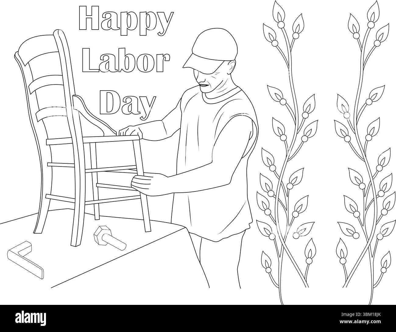 Construction tools on table Black and White Stock Photos & Images - Alamy