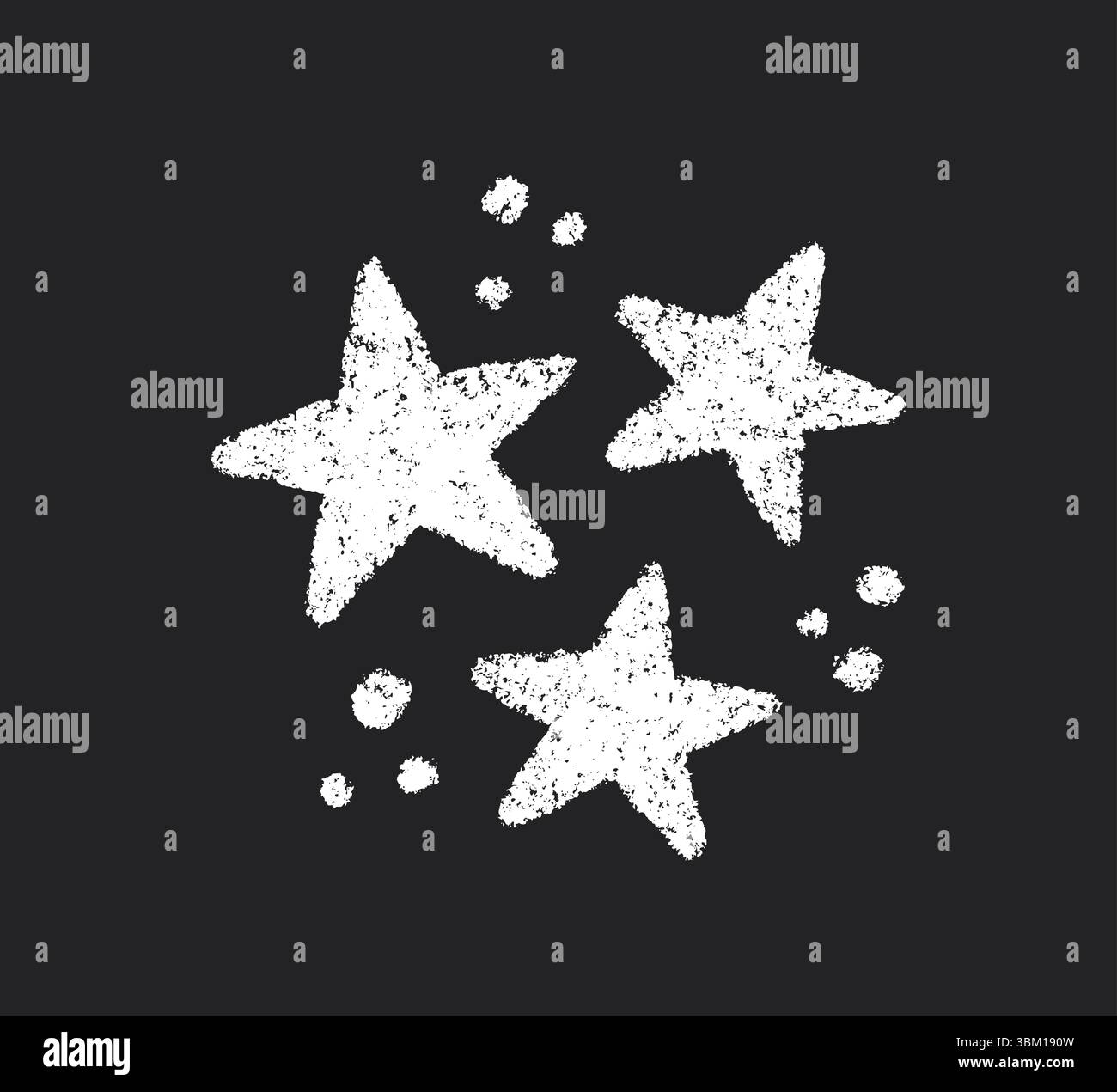 Crayon doodle stars symbol. Hand drawn firework pencil sketch. Chalk ...