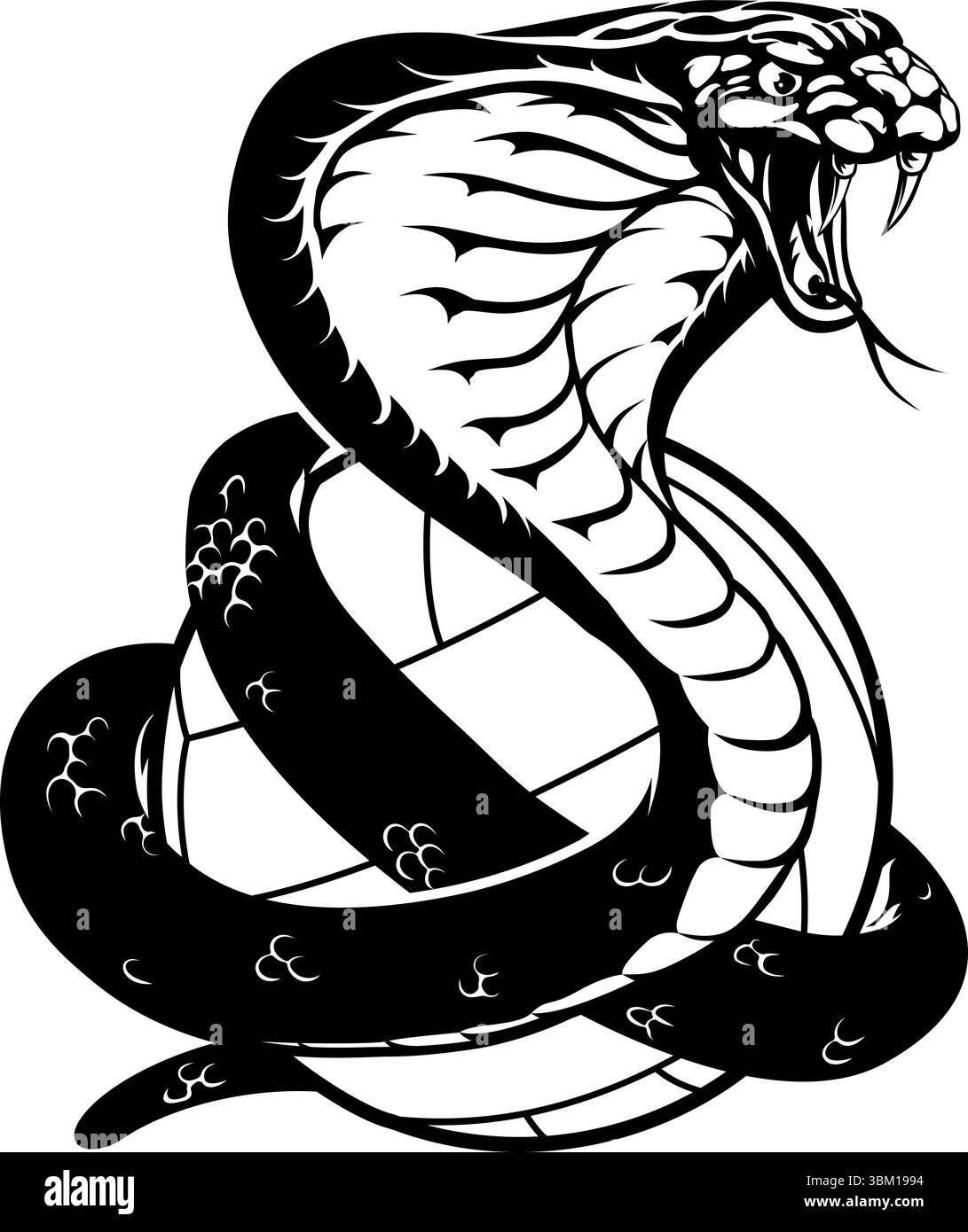 Cobra Snake Volleyball Ball Mascot Stock Vector Image & Art - Alamy