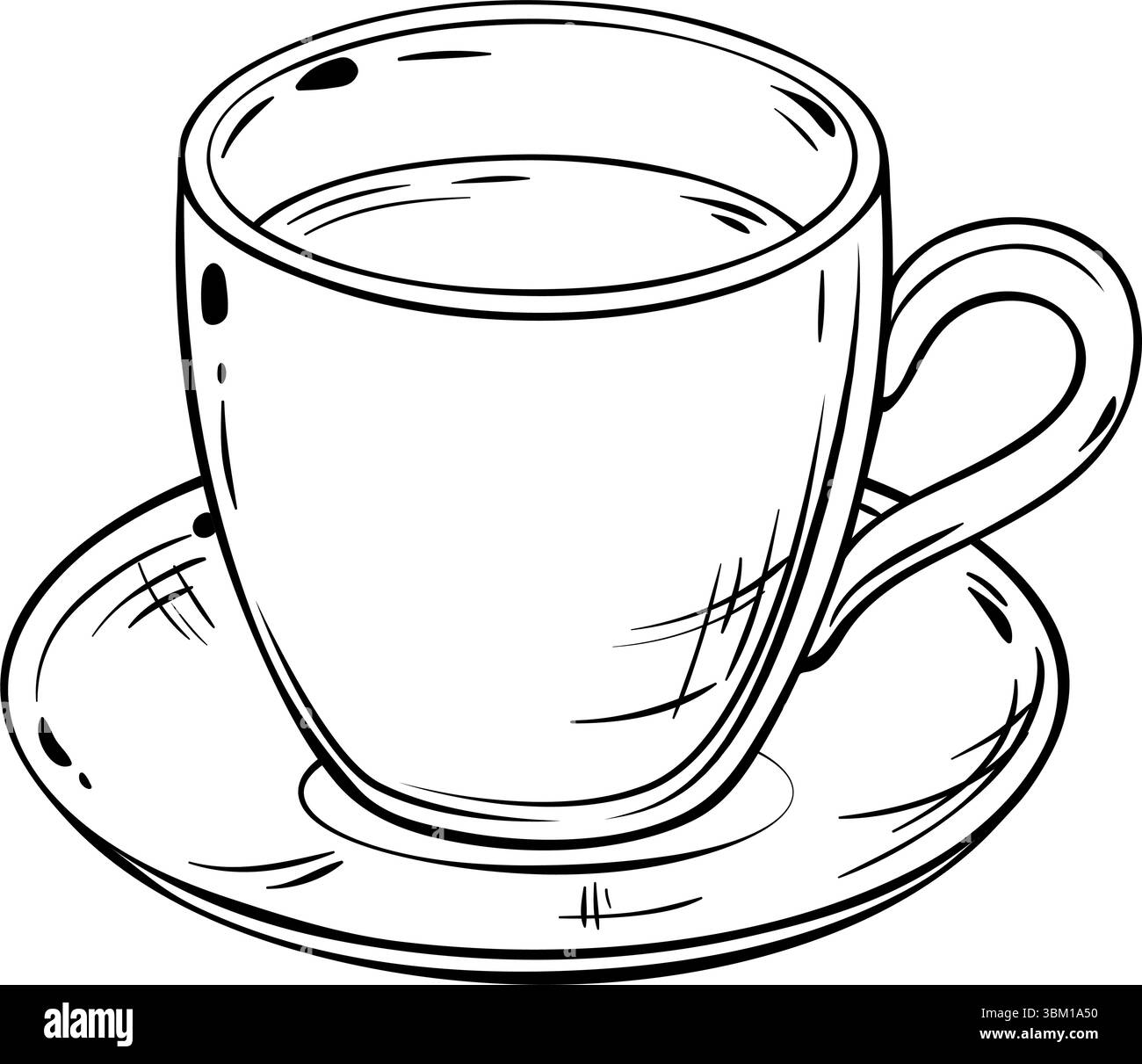 Tea party white cup Black and White Stock Photos & Images - Alamy