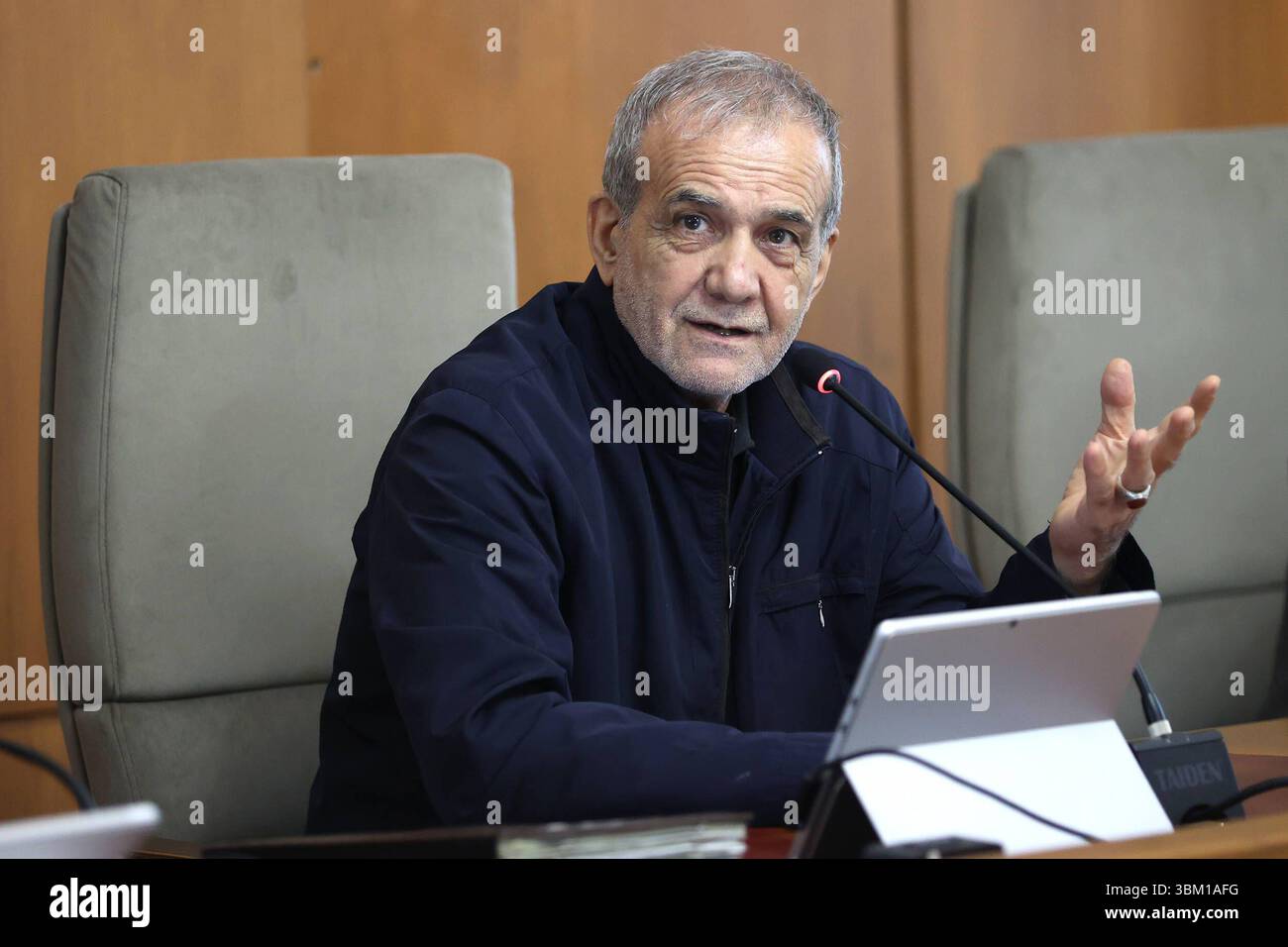 Iranian President, Masoud Pezeshkian, chairs a cabinet meeting Iranian ...