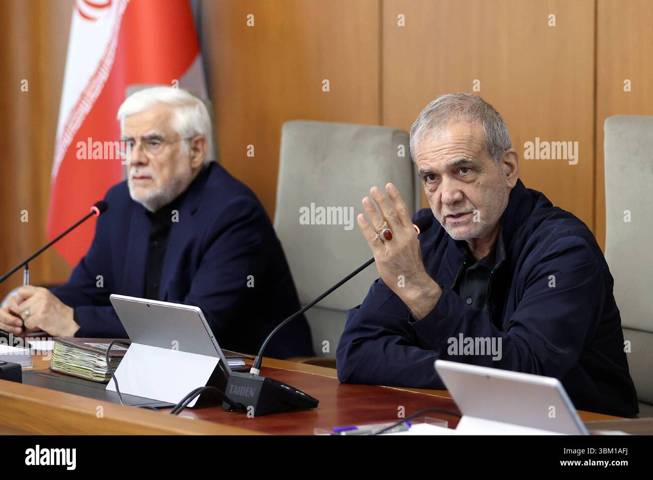 Iranian President, Masoud Pezeshkian, chairs a cabinet meeting Iranian ...