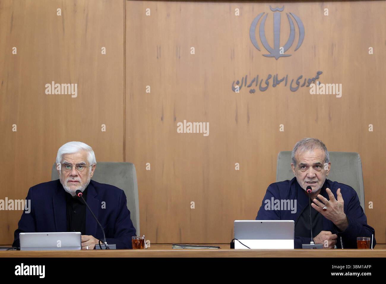 Iranian President, Masoud Pezeshkian, chairs a cabinet meeting Iranian ...