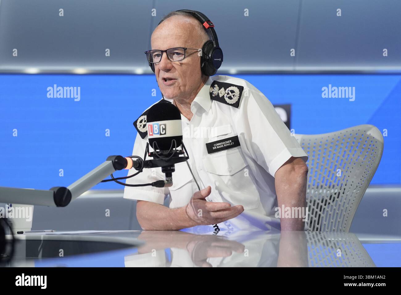 Metropolitan Police Commissioner Sir Mark Rowley takes part in Call the ...