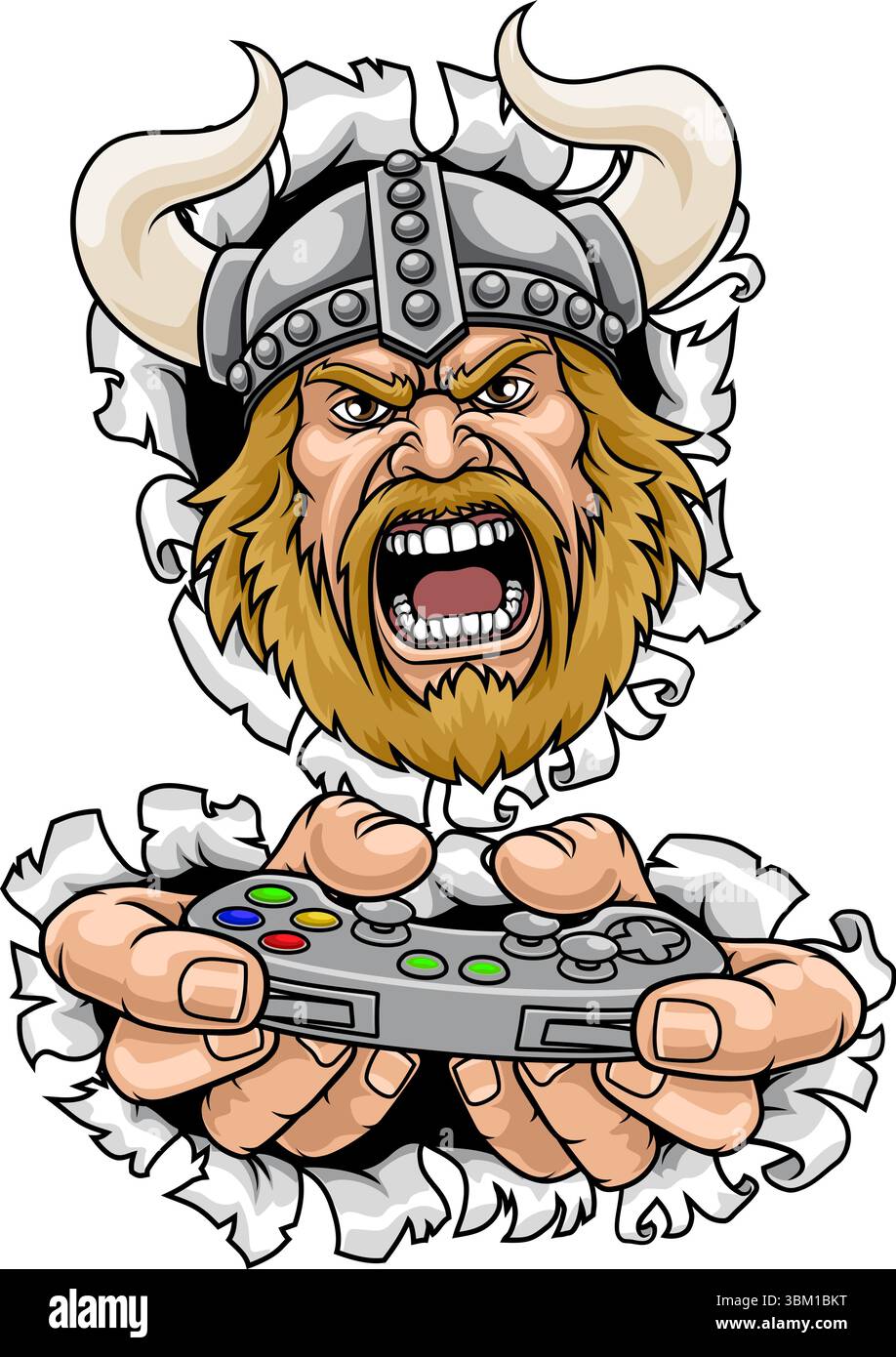 Viking Gamer Sports Team Mascot Man Stock Vector Image & Art - Alamy