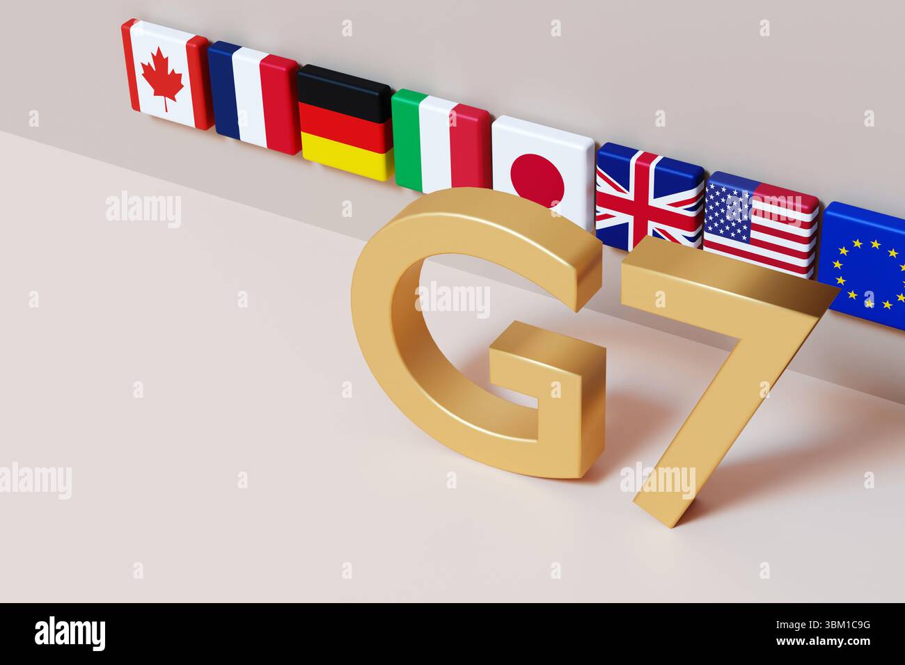 Flags g7 countries including canada hi-res stock photography and images ...