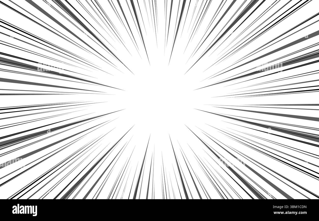 Comic book action line background. Manga speed frame, superhero action ...