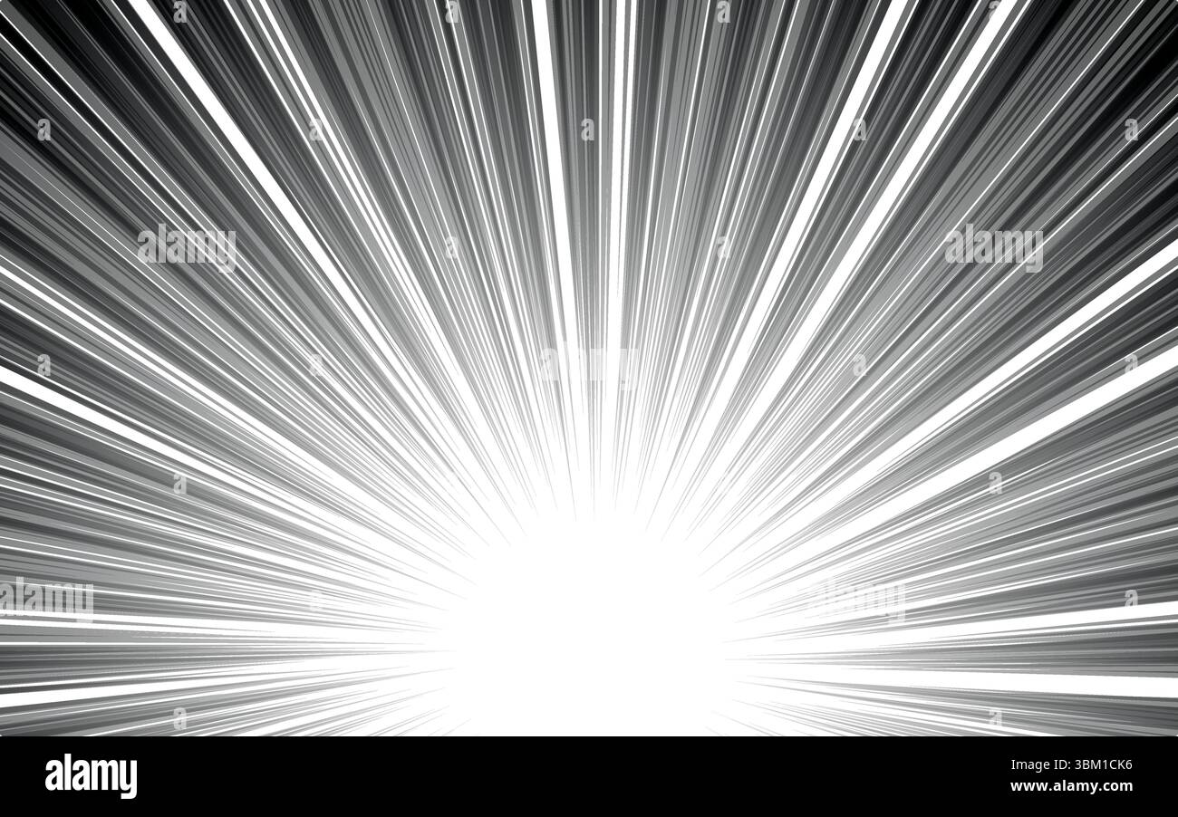 Comic book action line background. Manga speed frame, superhero action ...