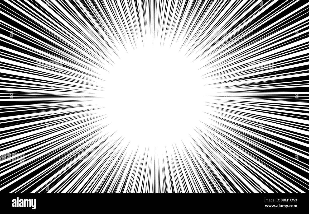 Comic book action line background. Manga speed frame, superhero action ...