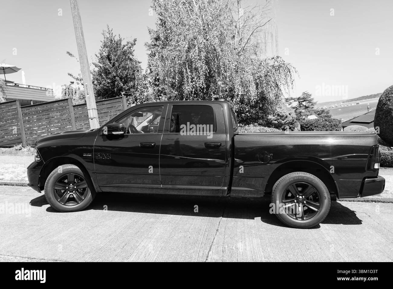 Seattle, WA, USA -July 3, 2024: 2017 Dodge Ram 1500 hemi 5.7 liter ...