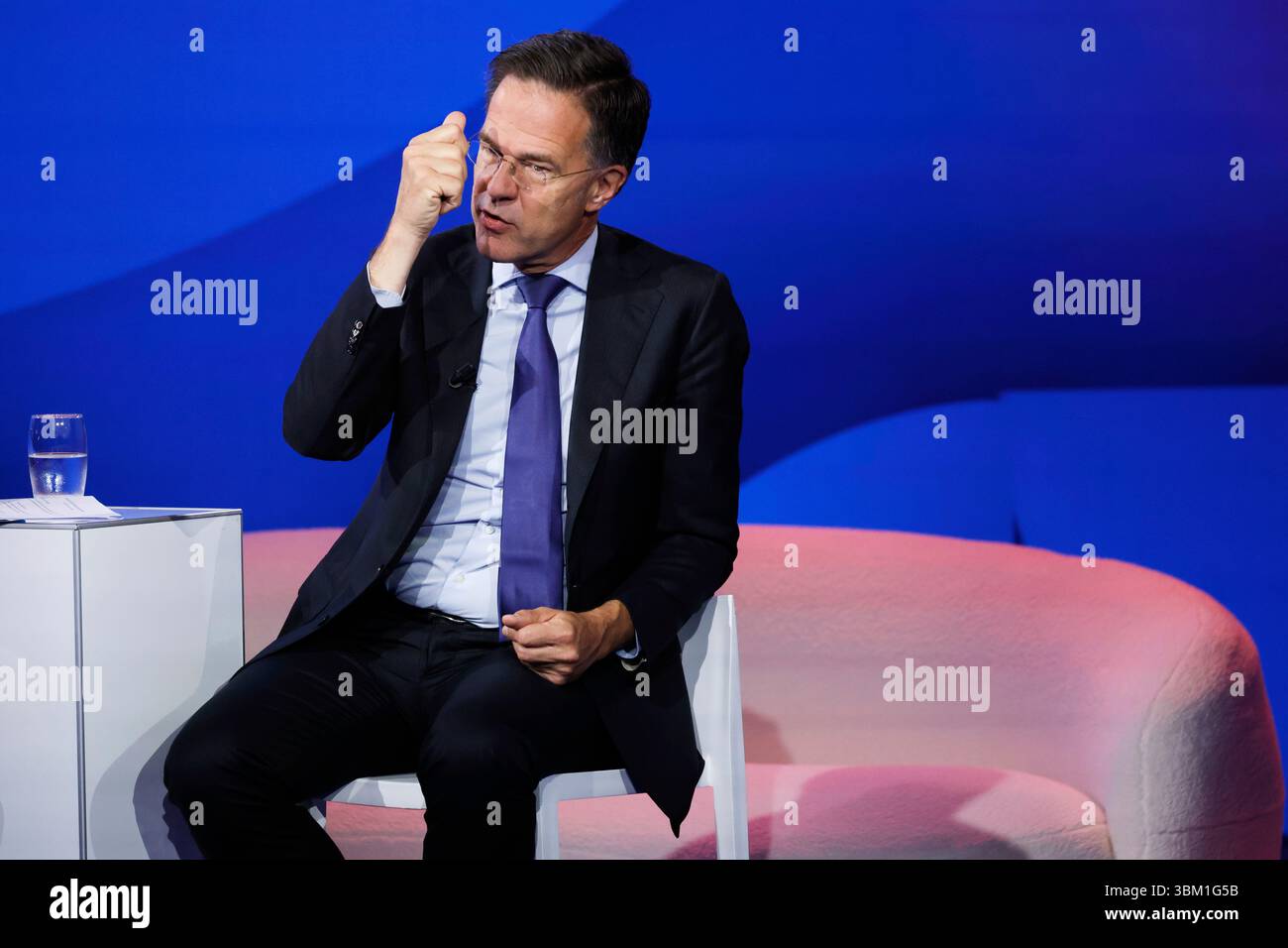 NATO Secretary General Mark Rutte addresses the audience at the NATO ...