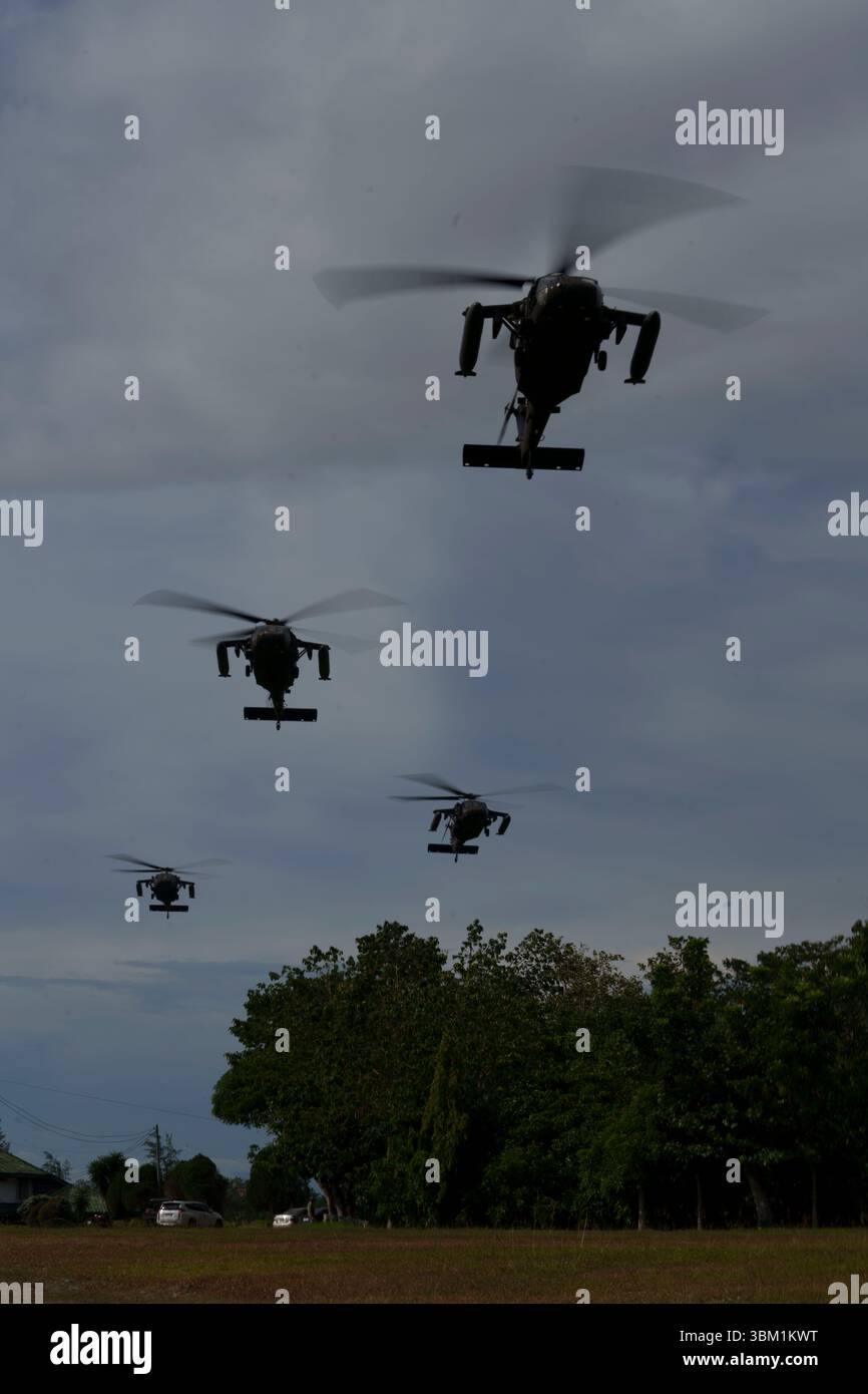 UH-60 Blackhawk helicopters from the Transformation in Contact enabled ...