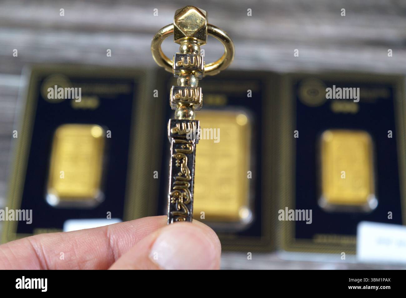 Cairo, Egypt, June 14 2025: The Key of Kaaba, Kaaba door shape Grams ...