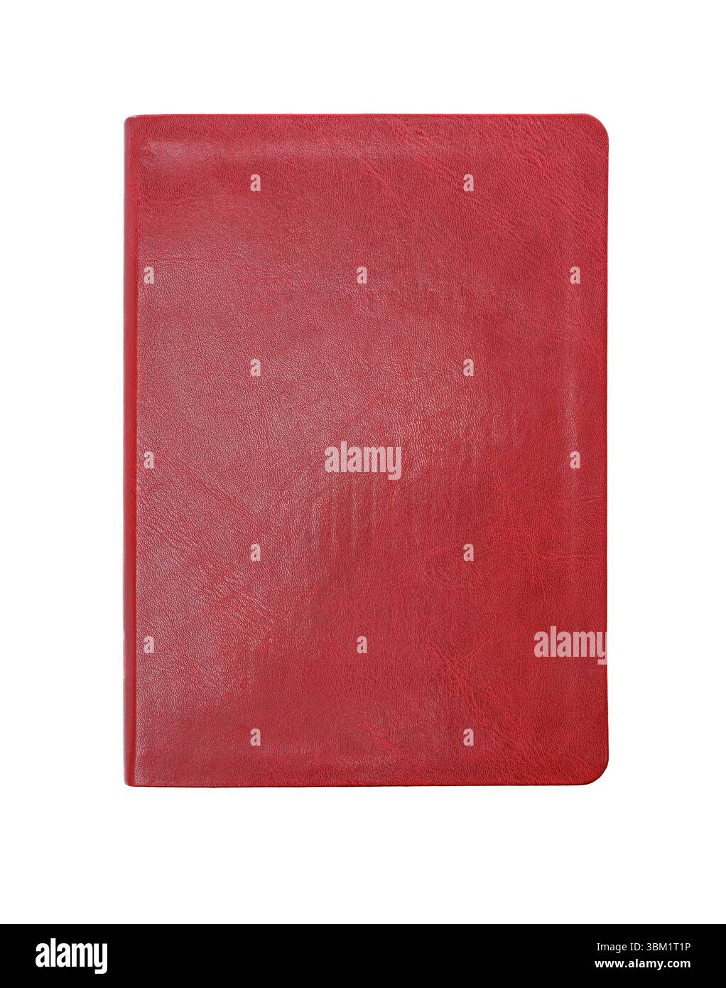 A thick vintage book with a red leather cover and golden-edged pages on ...