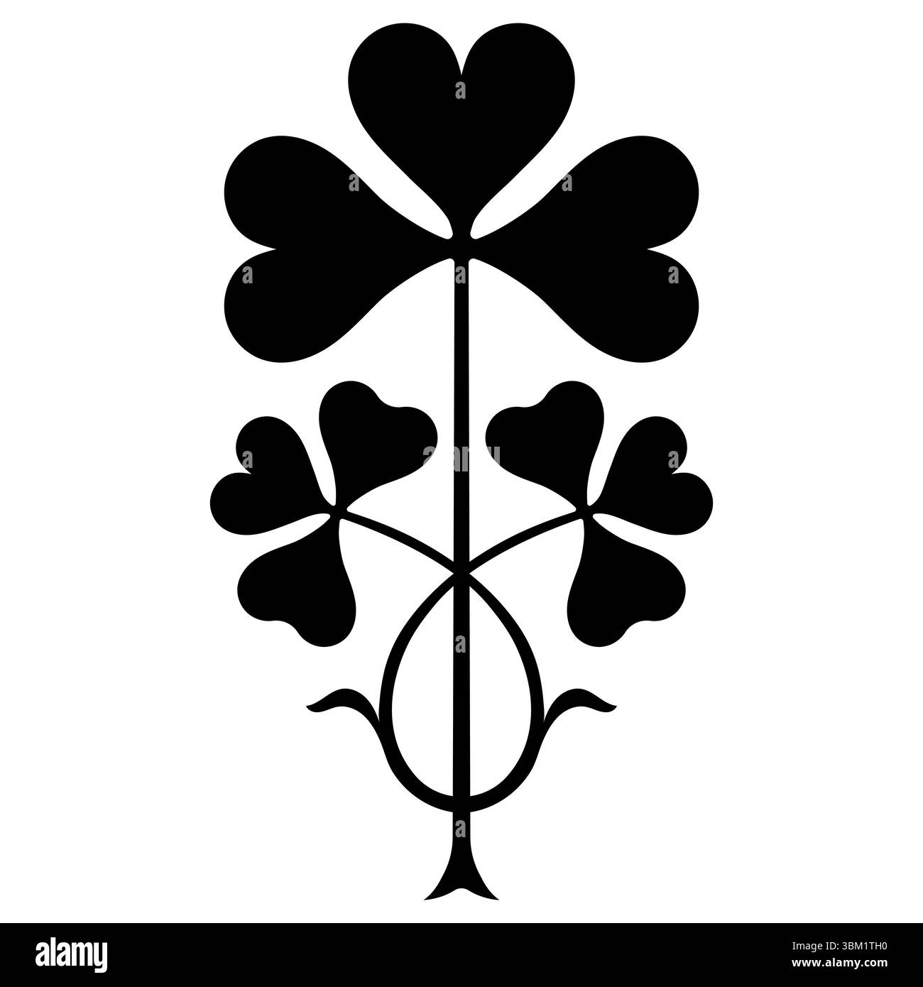 Old Irish design. Clover leaves in Celtic ethnic style Stock Vector ...