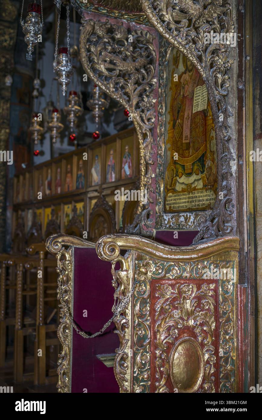 2018 Bethlehem, Palestine; Basilica of the Nativity - inside ...