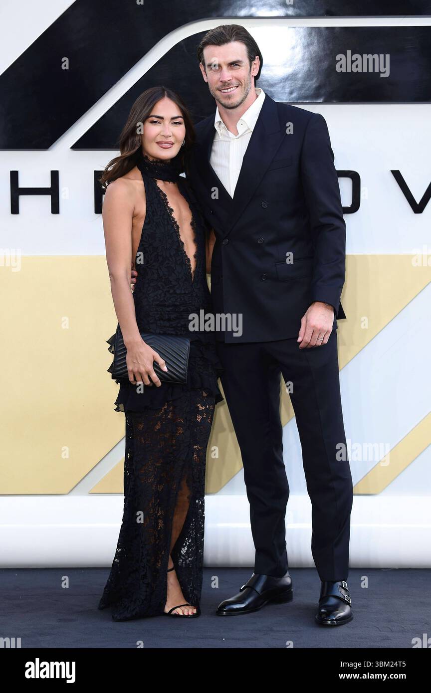 Gareth Bale mit Ehefrau Emma Rhys-Jones bei der Europapremiere des ...