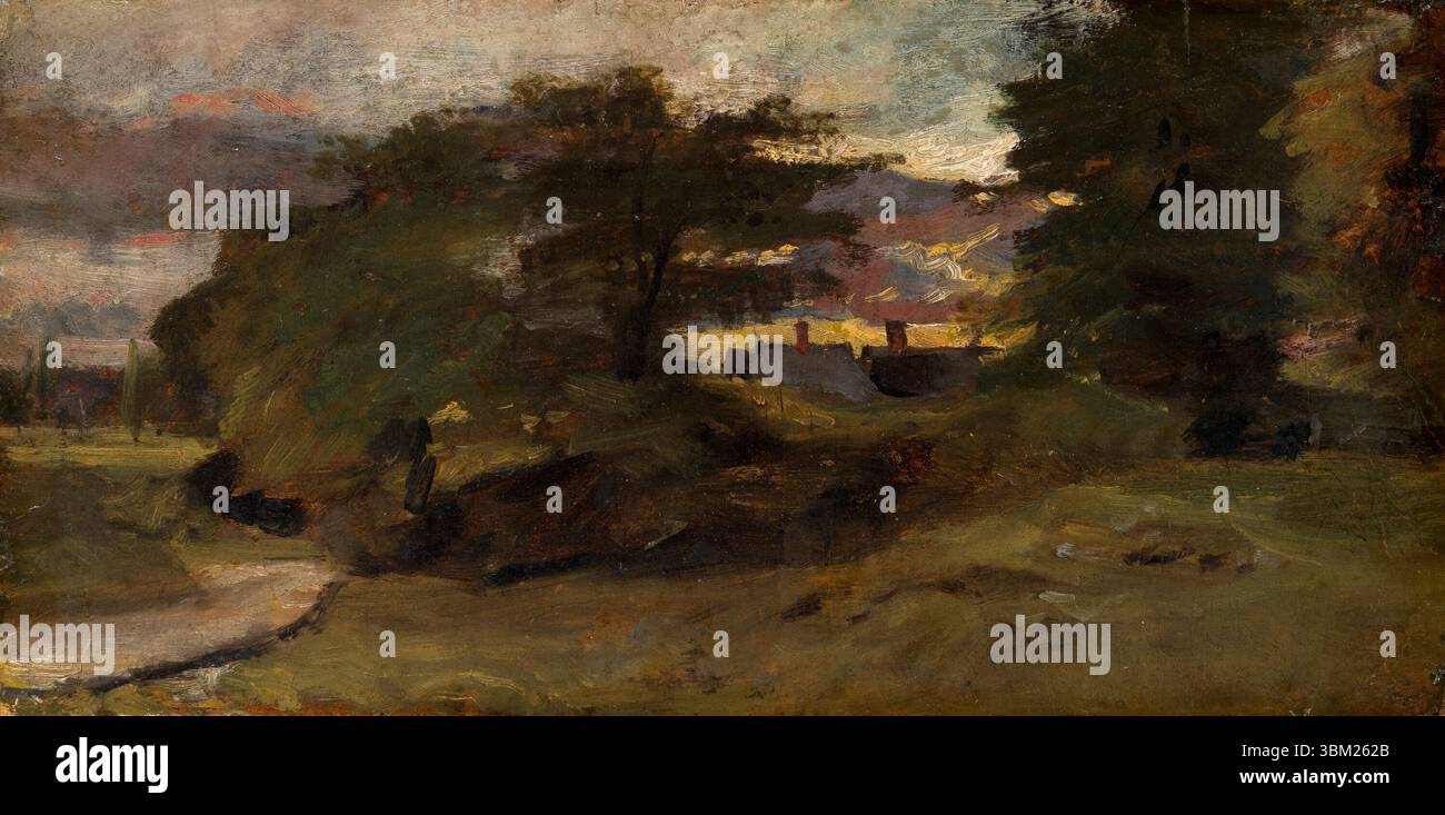 Landscape with Cottages. John Constable. 1809/10 Stock Photo - Alamy