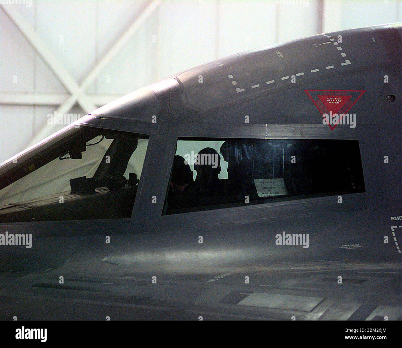 Close-up of the cockpit of a B-2 Spirit stealth bomber of the 393rd ...