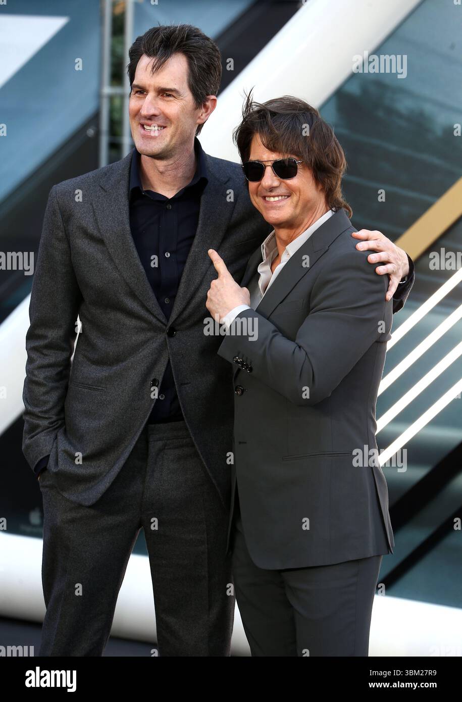 Joseph Kosinski and Tom Cruise attend the F1 The Movie European ...