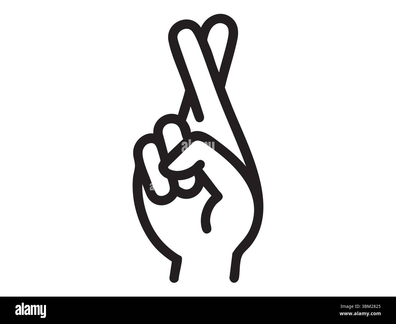 Hand good luck icon Black and White Stock Photos & Images - Alamy